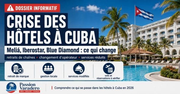 Crise hôtels Cuba 2026 : Meliá, Iberostar
